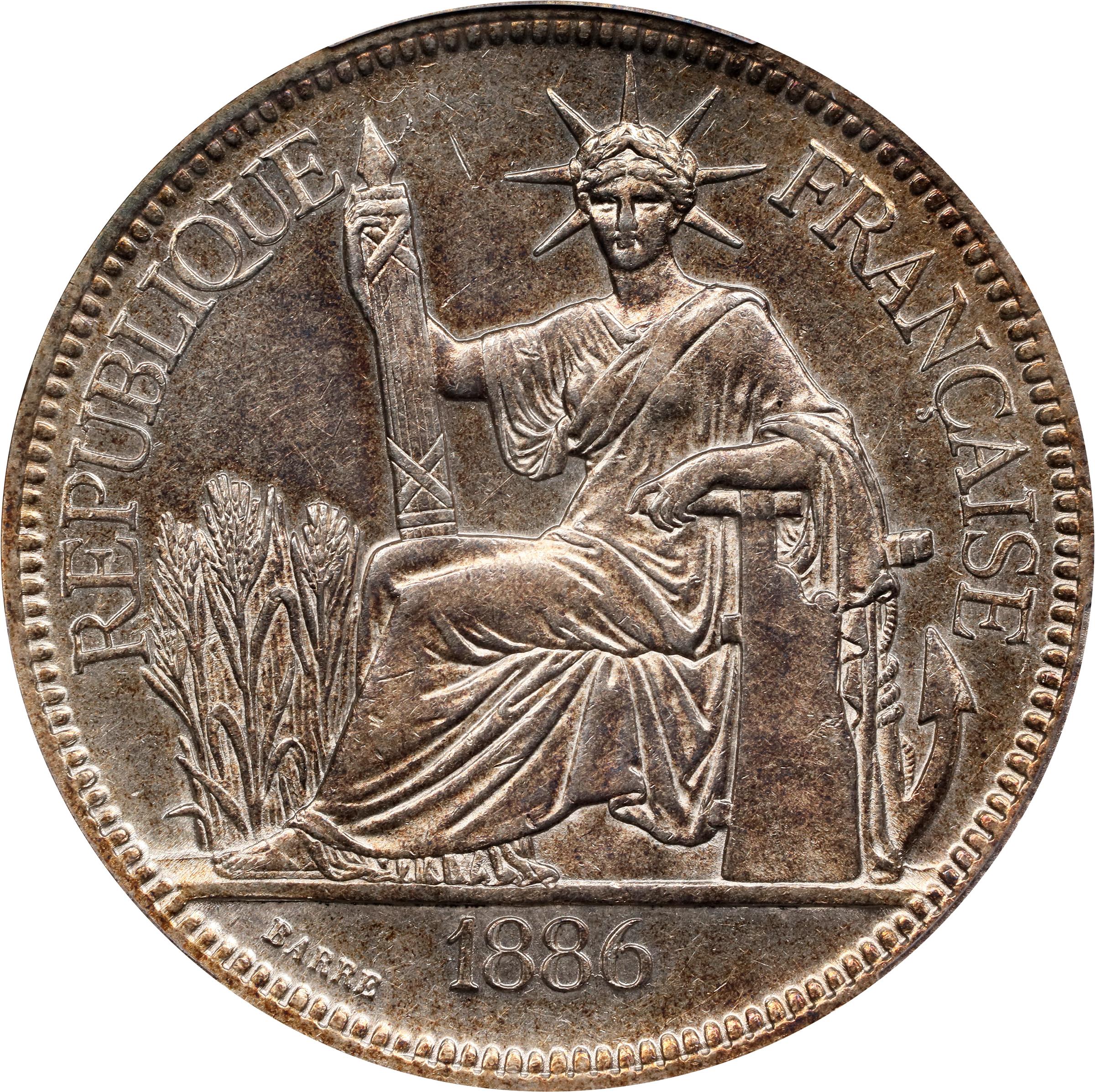 Collectors Corner - 1886-A Piastre Lec-267 French Indo China PCGS ...